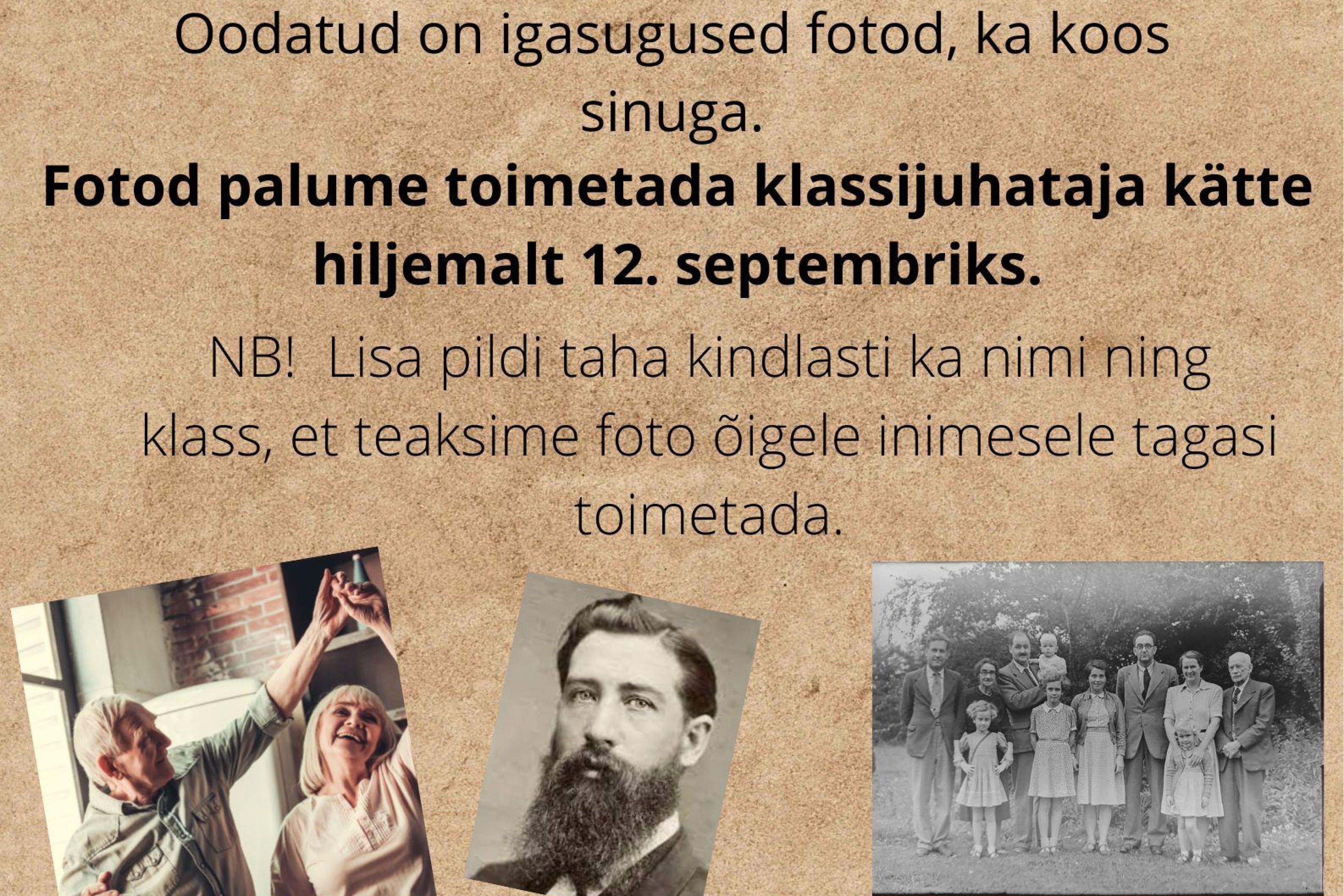 Ootame pilte vanavanemate fotonäituseks | Viljandi Kaare Kool